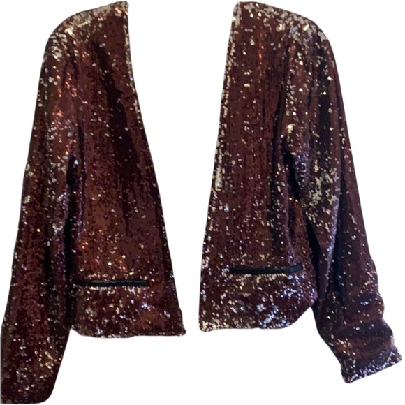 Jackets & Coats | Rose Gold Sequin Jacket | Poshmark